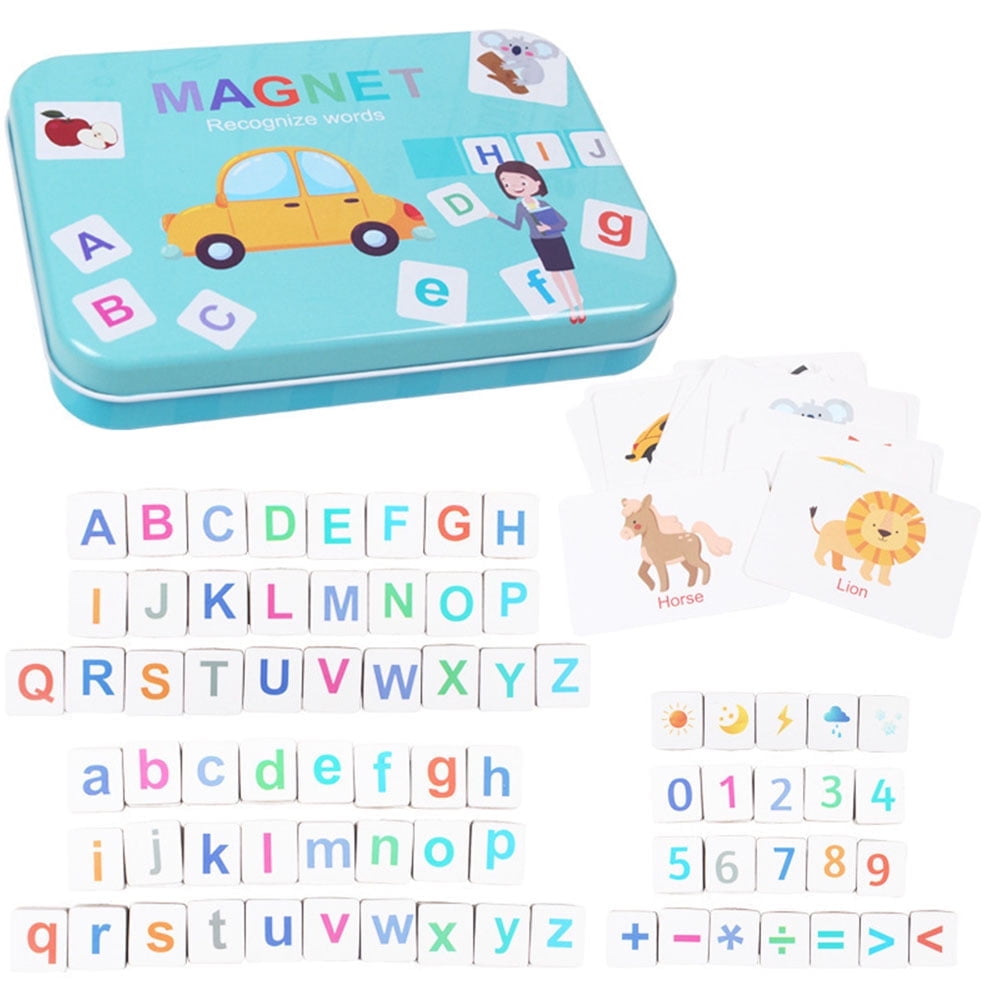 LNGOOR Wooden Magnetic Letters and Numbers for Educating Kids in Fun ...