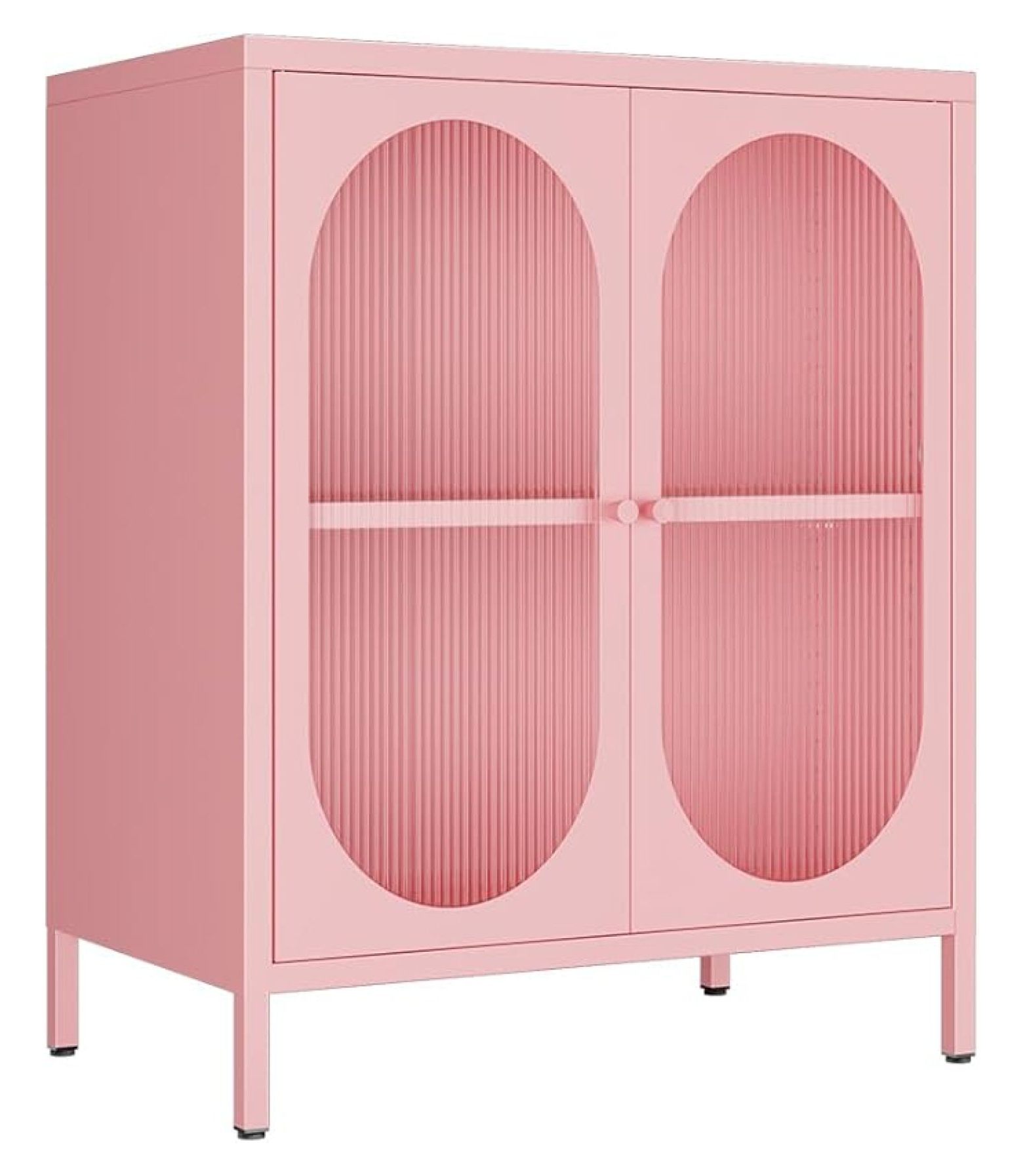 LNGZOE 2 Door Metal Locker Storage Cabinet with 1 Adjustable Shelves ...