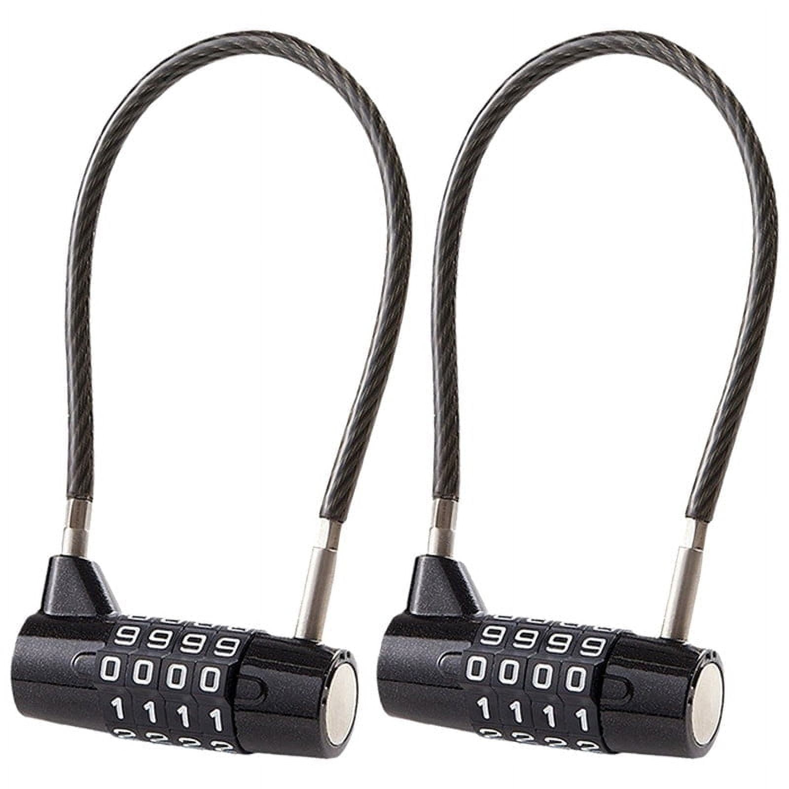 LNJBABAO 2 Pack 4 Digit Password Cable Lock for Locker Door Luggage ...
