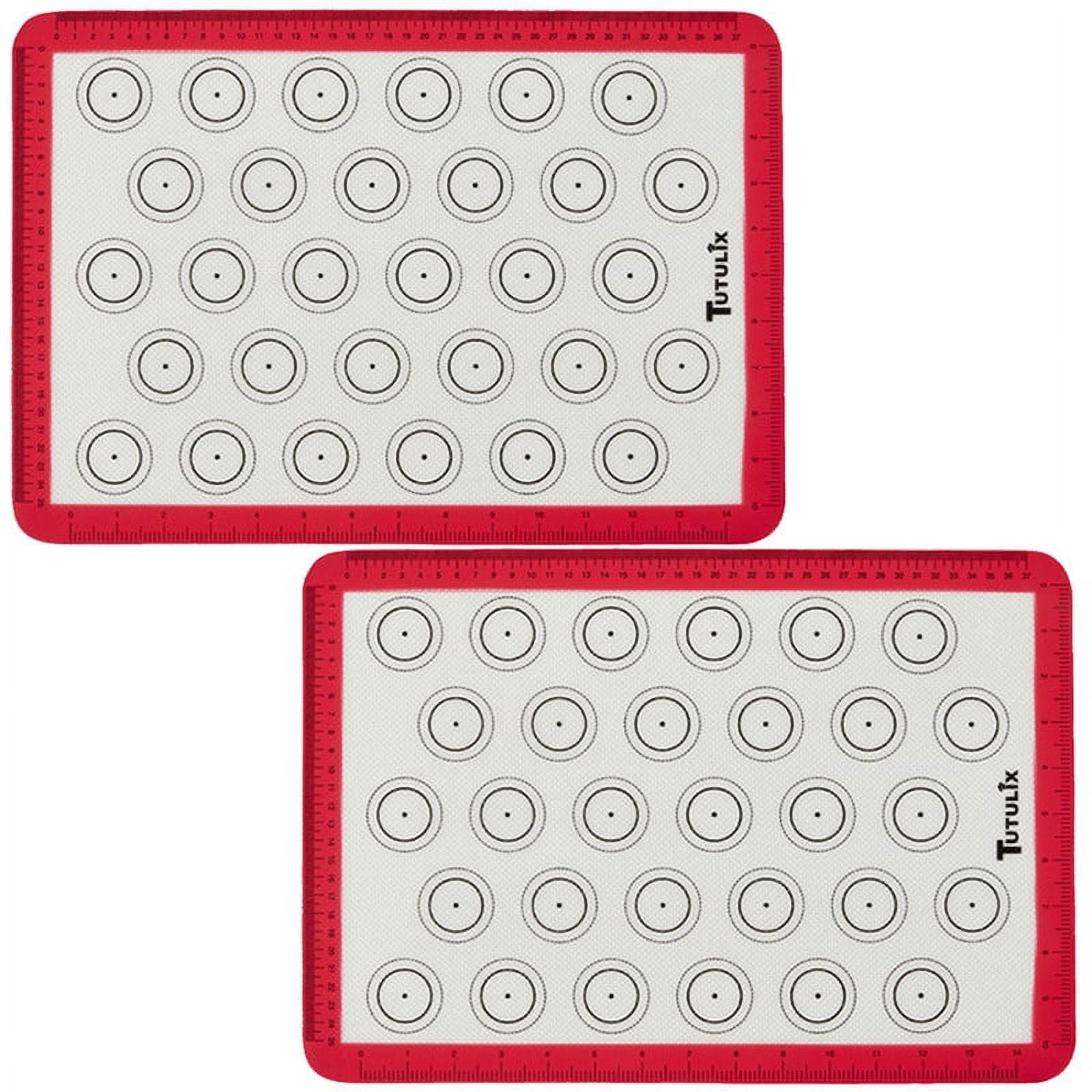 LNJBABAO 2 Pack Silicone Baking Mats for Macaron Pastry Cookie Bun ...