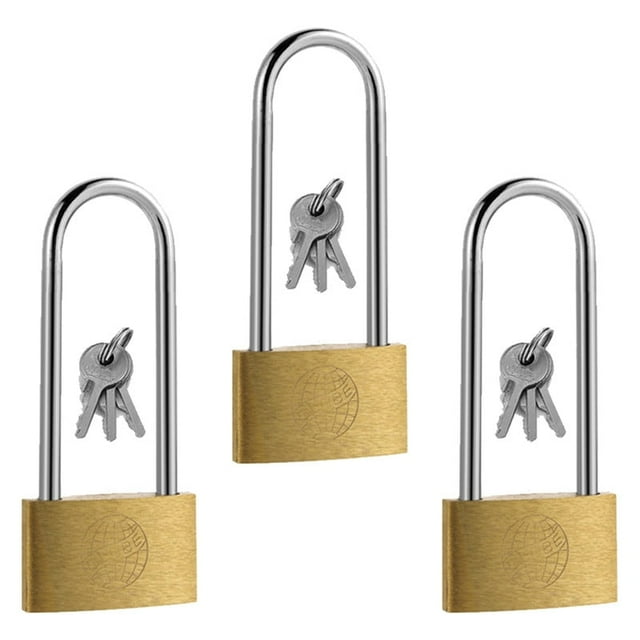 LNJBABAO Weatherproof 3 Pack Solid Brass Cut-Proof 30mm Padlocks Set ...
