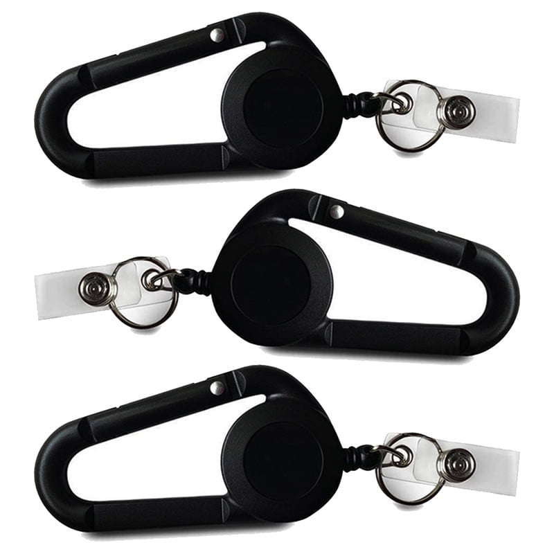 LNJBABAO 3 Pcs Name Tag Cord Clip Extendable Lanyard for ID Card ...