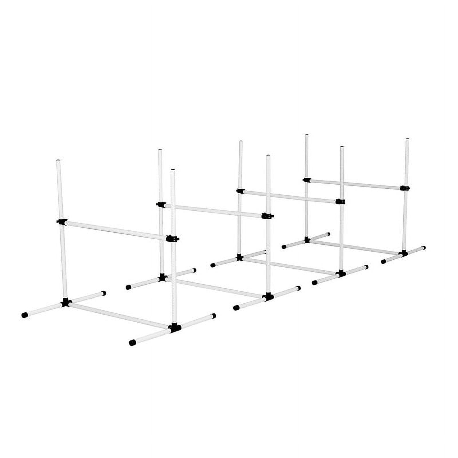 LNJBABAO 4 Pack Adjustable Dog Agility Jumps with Carry Bag Exercise ...