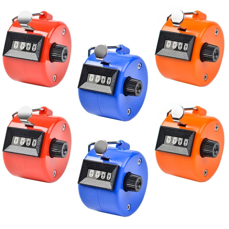 LNJBABAO 6 Pcs 4-Digit Clicker Counter Metal Hand Tally Counters for ...