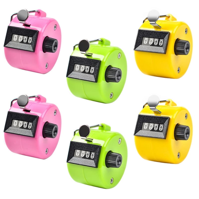 LNJBABAO 6 Pcs 4-Digit Clicker Counter Metal Hand Tally Counters for ...