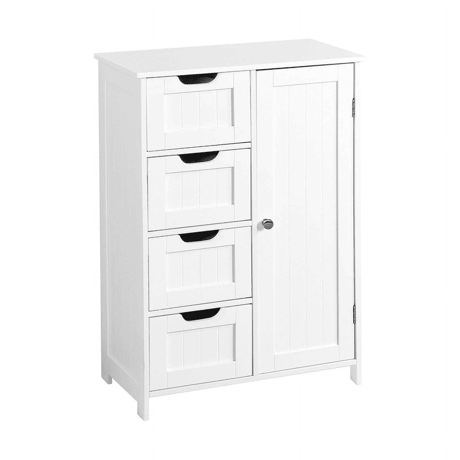 VECELO Corner Storage Cabinet with Flip Drawer and Shelf, Triangle X ...