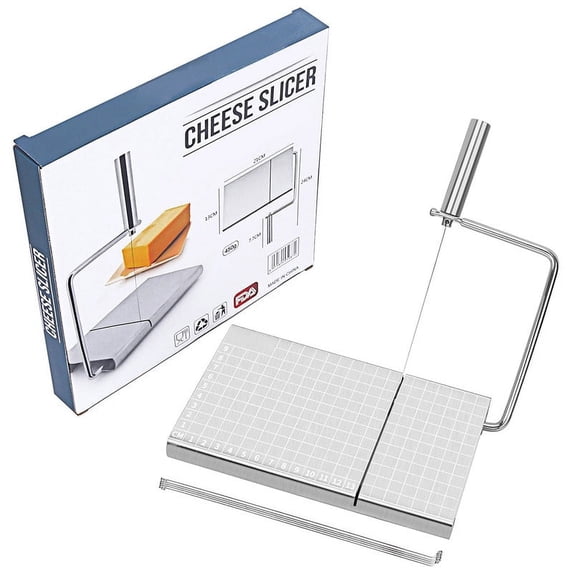 LNJBABAO Cheese Slicer with 1 Box 5 Replacement Wires for Block Cheese with Accurate Size Scale ...