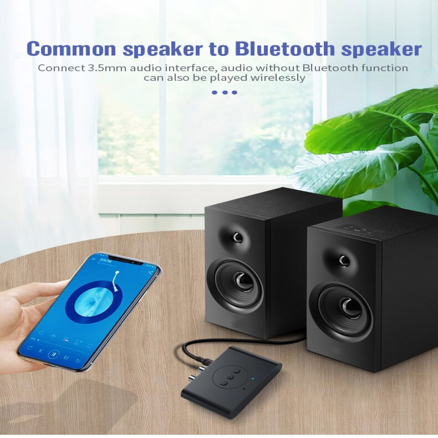 LNJLAN Bluetooth 5.0 Audio Receiver NFC U Disk 3.5mm AUX RCA USB Stereo ...