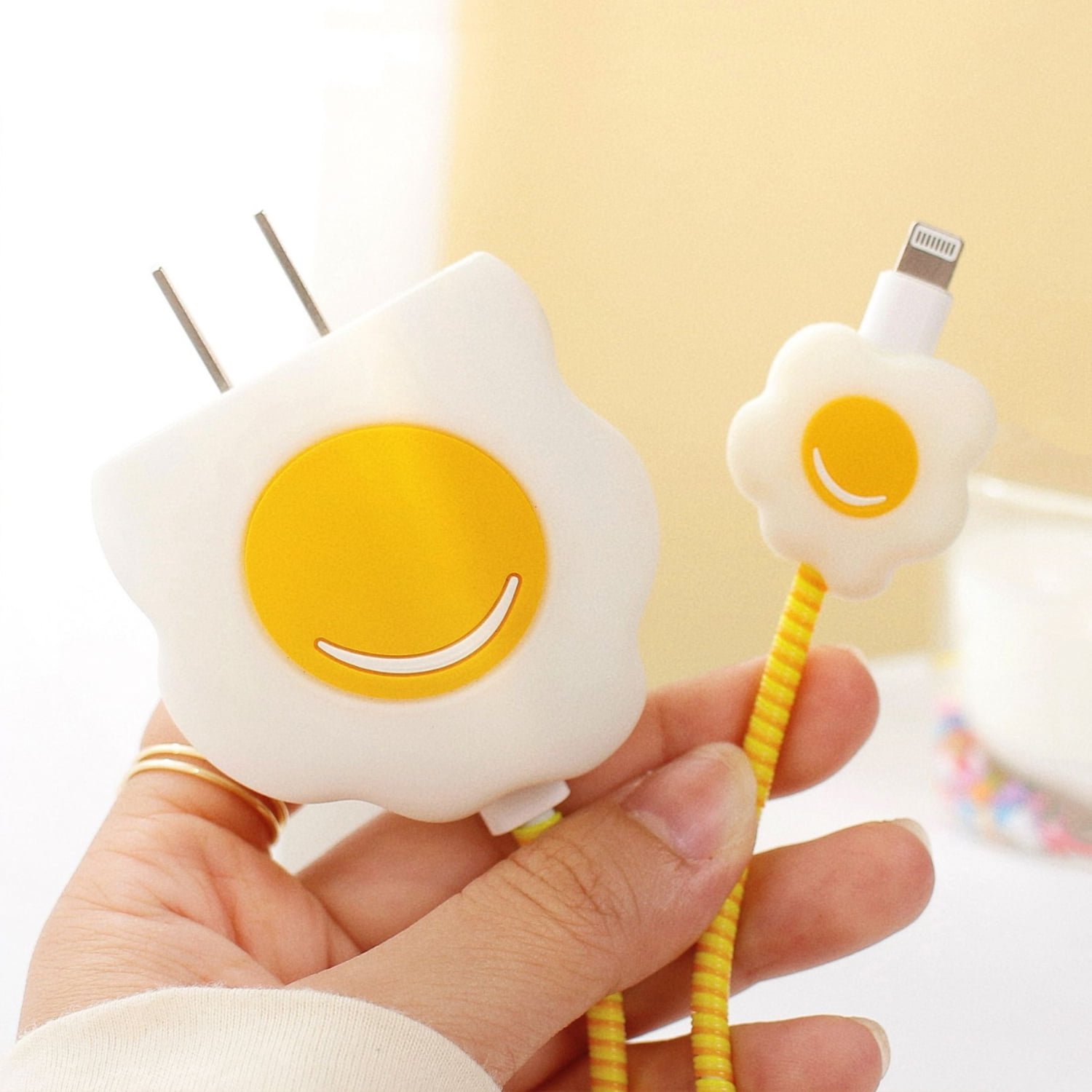LNJLAN Cute 3D Ice Cream USB Cable Data Line Protector Cover 18/20W ...