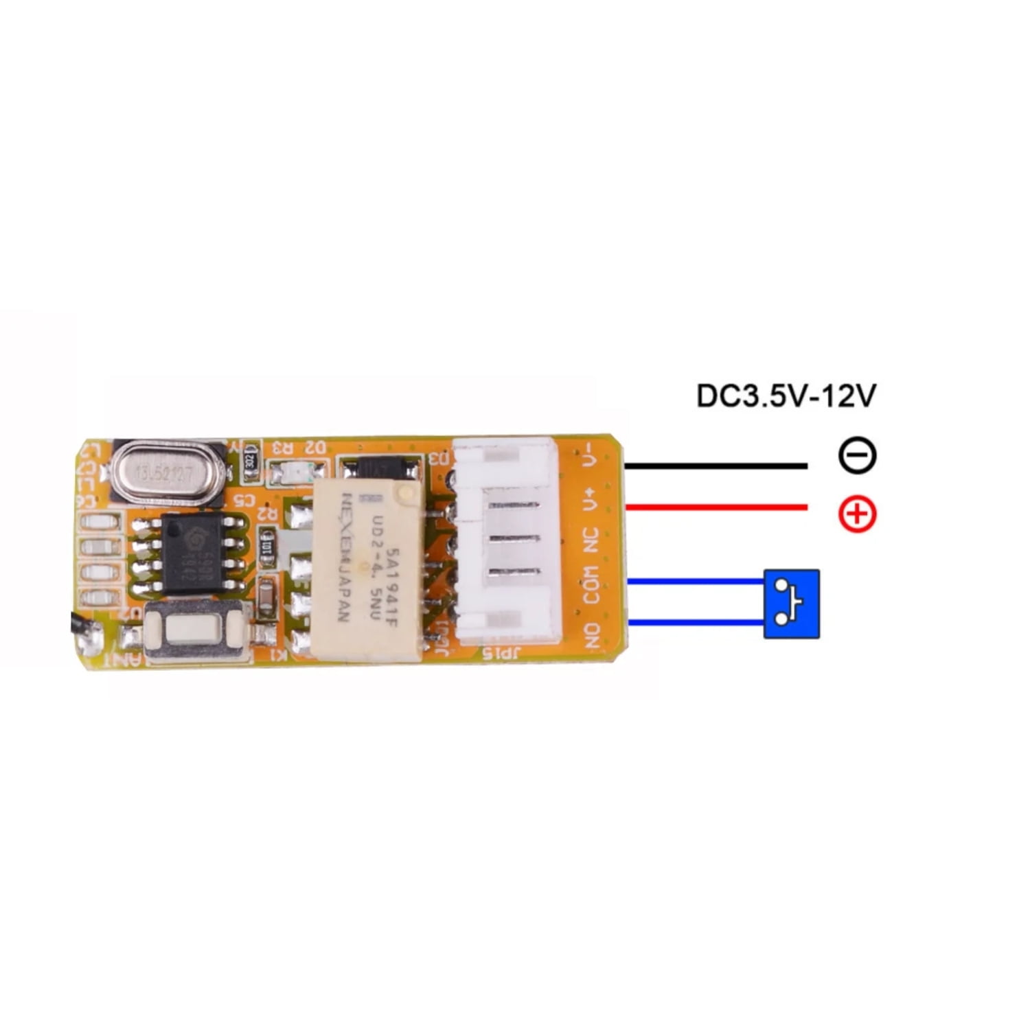 LNJLAN DC5 -12V 3.7V Mini Relay Remote Control Small Contact COM NC ...