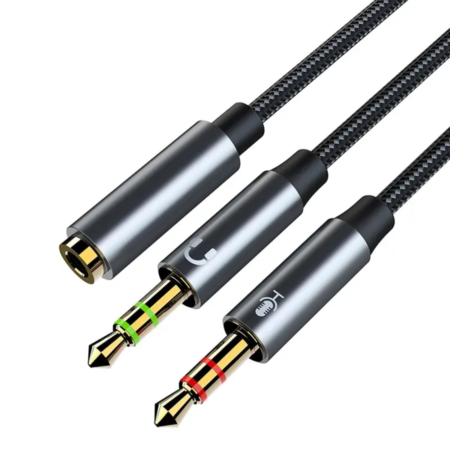 LNJLAN Earphones Separate 2 In 1 Adapter Cable Metal Dual Revolution ...