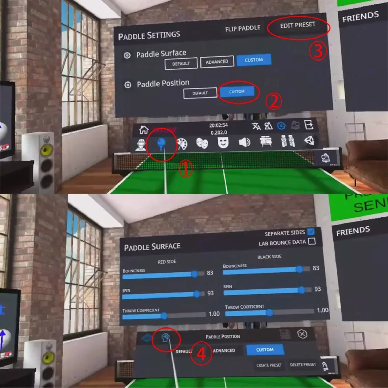 LNJLAN Grip Handle Oculus Quest 2 Table Tennis Handle Controllers ...