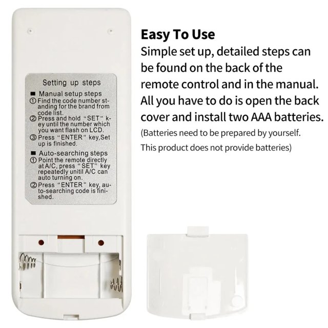 LNJLAN LCD Display KT109II Air Conditioner Replacement Remote Control ...