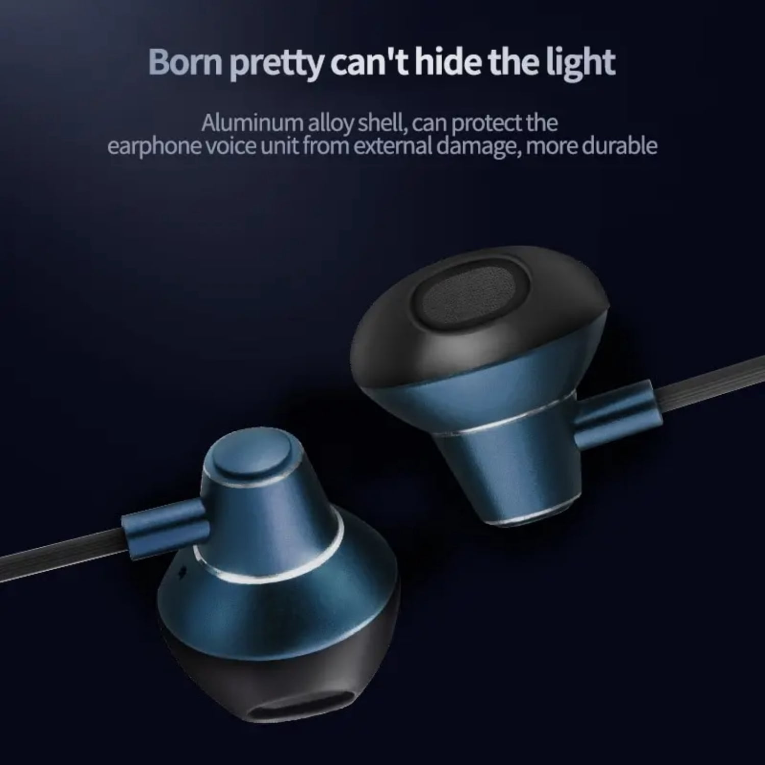 LNJLAN Metal Flat Bass Stereo Earphones with Maitong Wire Control for ...