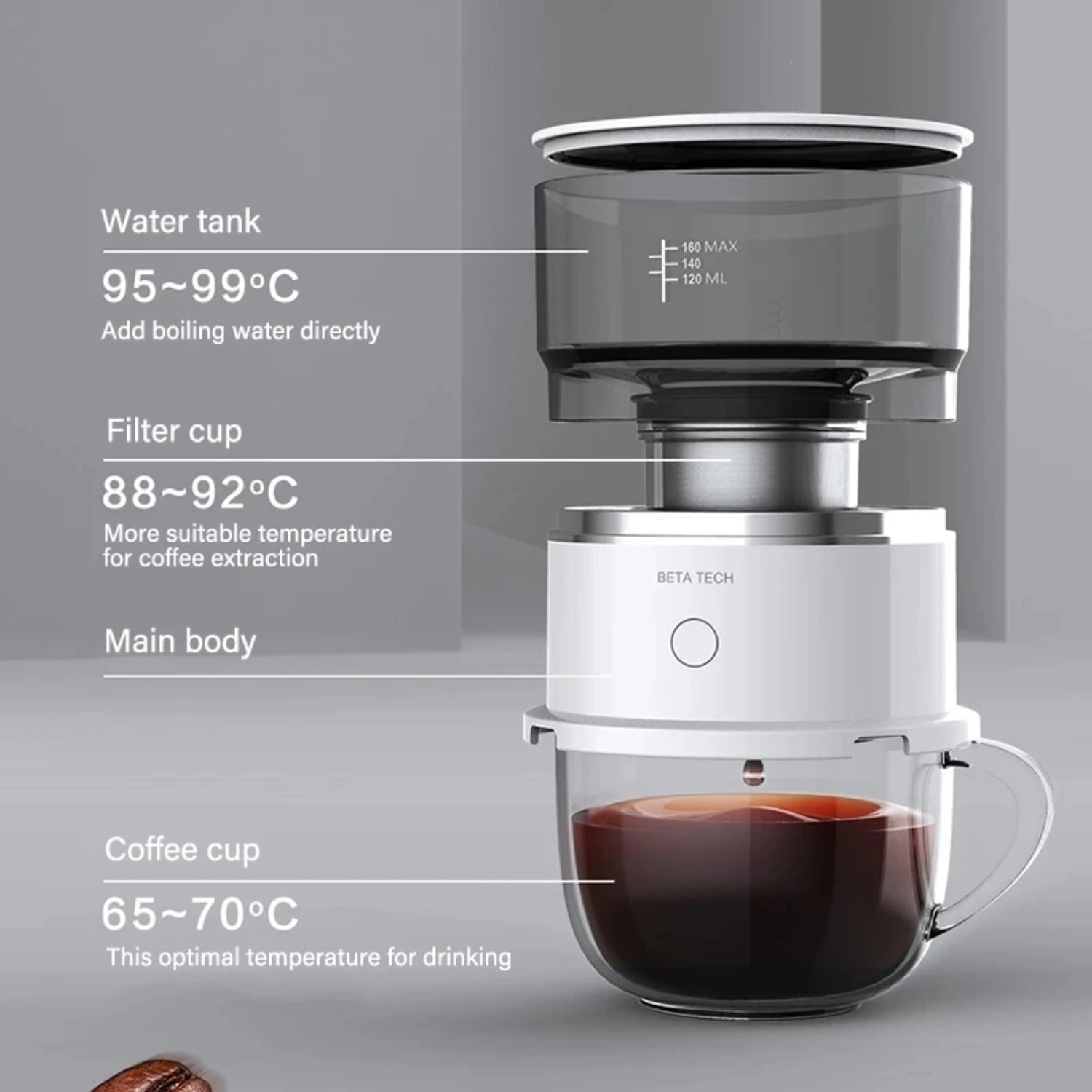 LNJLAN New Coffee Machine Hand-Pressed Coffee Maker Coffee Brewer ...