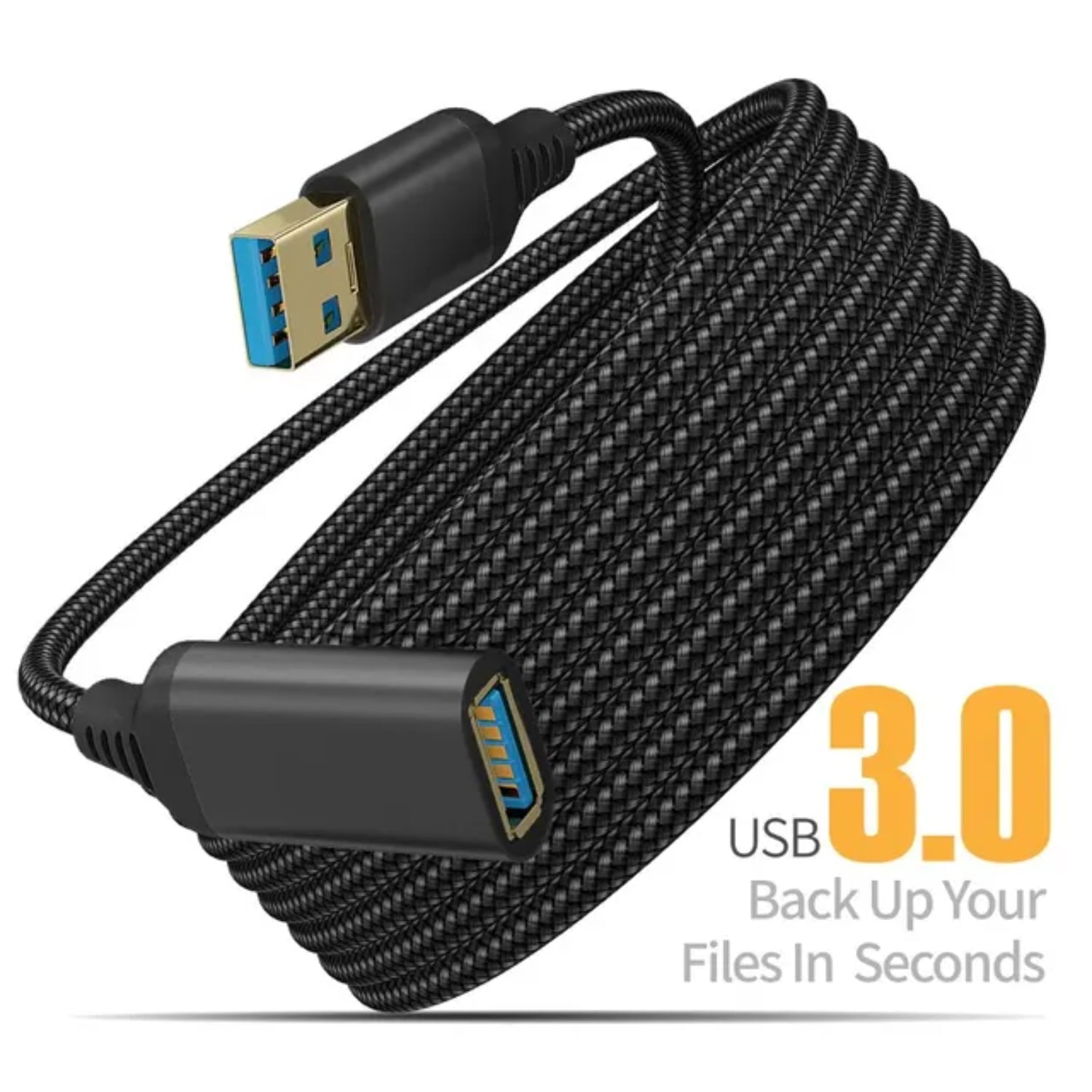 LNJLAN Nylon Braided USB 3.0 Male-To-Female High-Speed Transmission ...