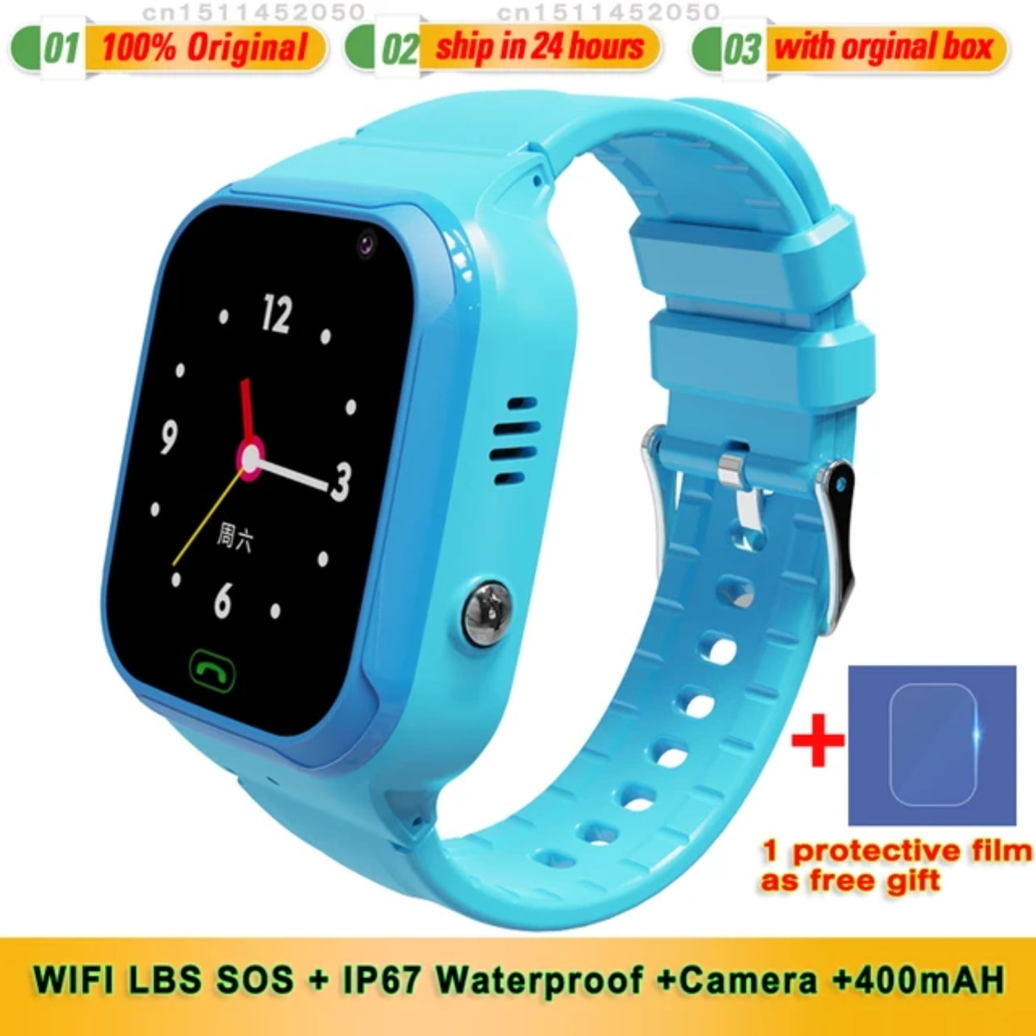 LNJLAN Original 4G Sim LT36 Phone Watch WIFI LBS Location SOS Clock ...