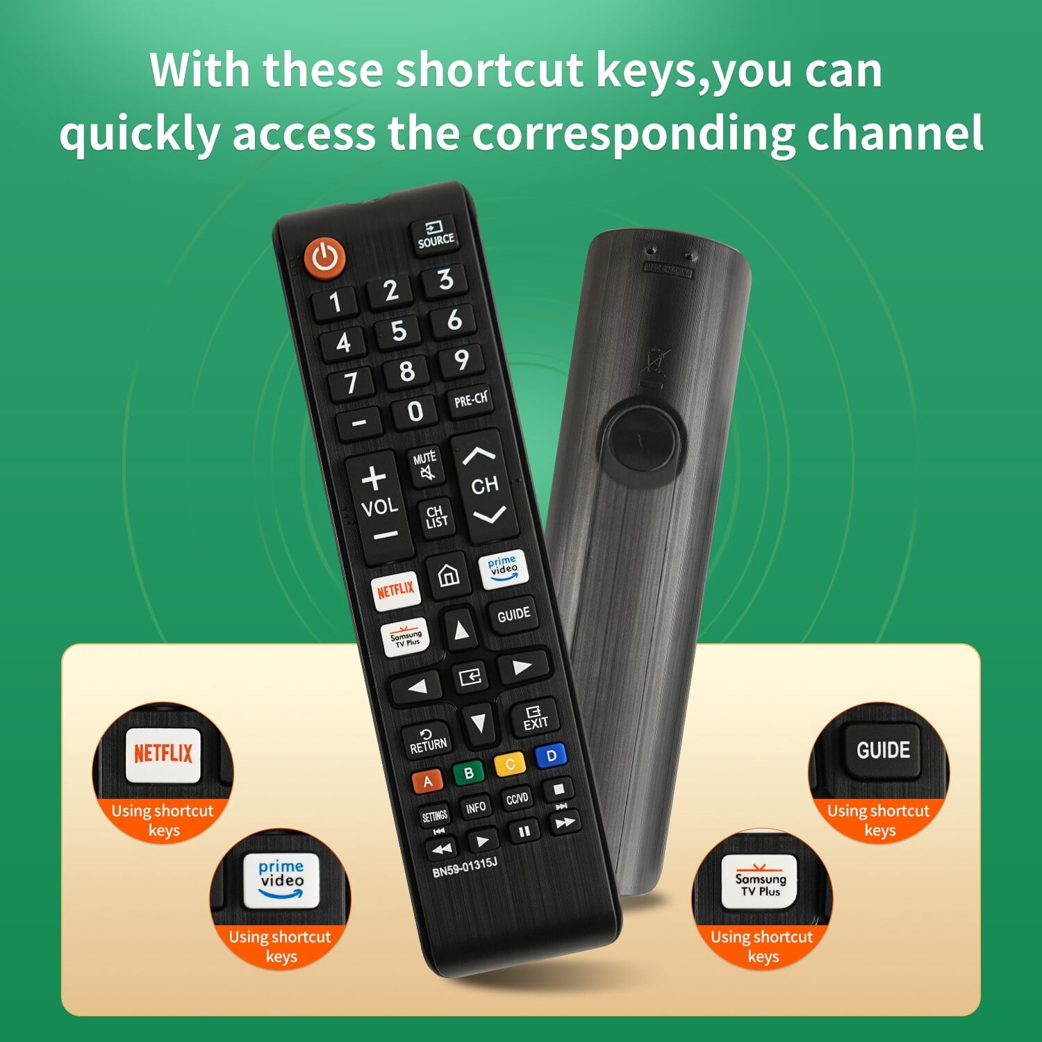 LNJLAN Replacement Remote BN59 01315J Smart TV UN43TU7000F UN50TU7000F ...