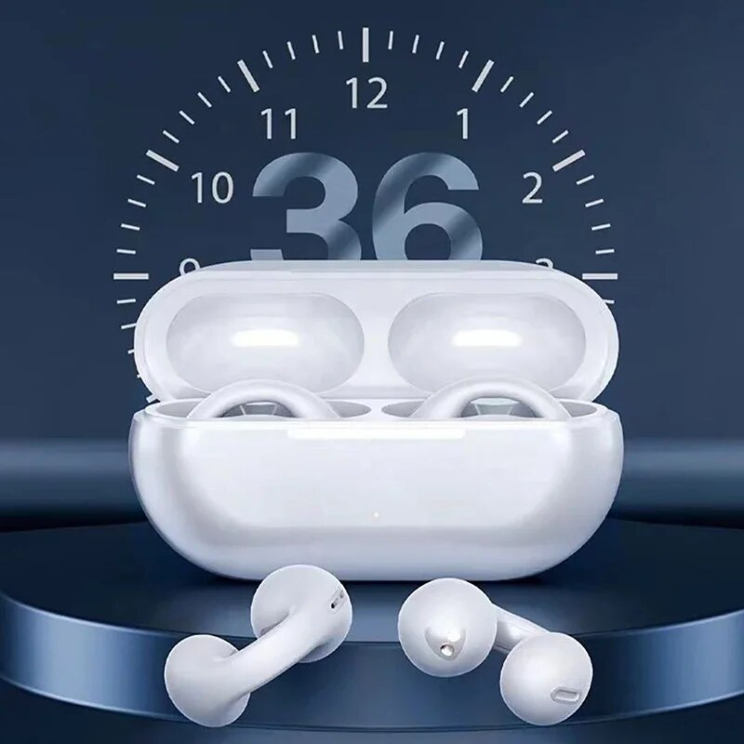 LNJLAN SG50 Wireless Clip On Bluetooth Headset High Definition Audio Quality Running Yoga Male ...