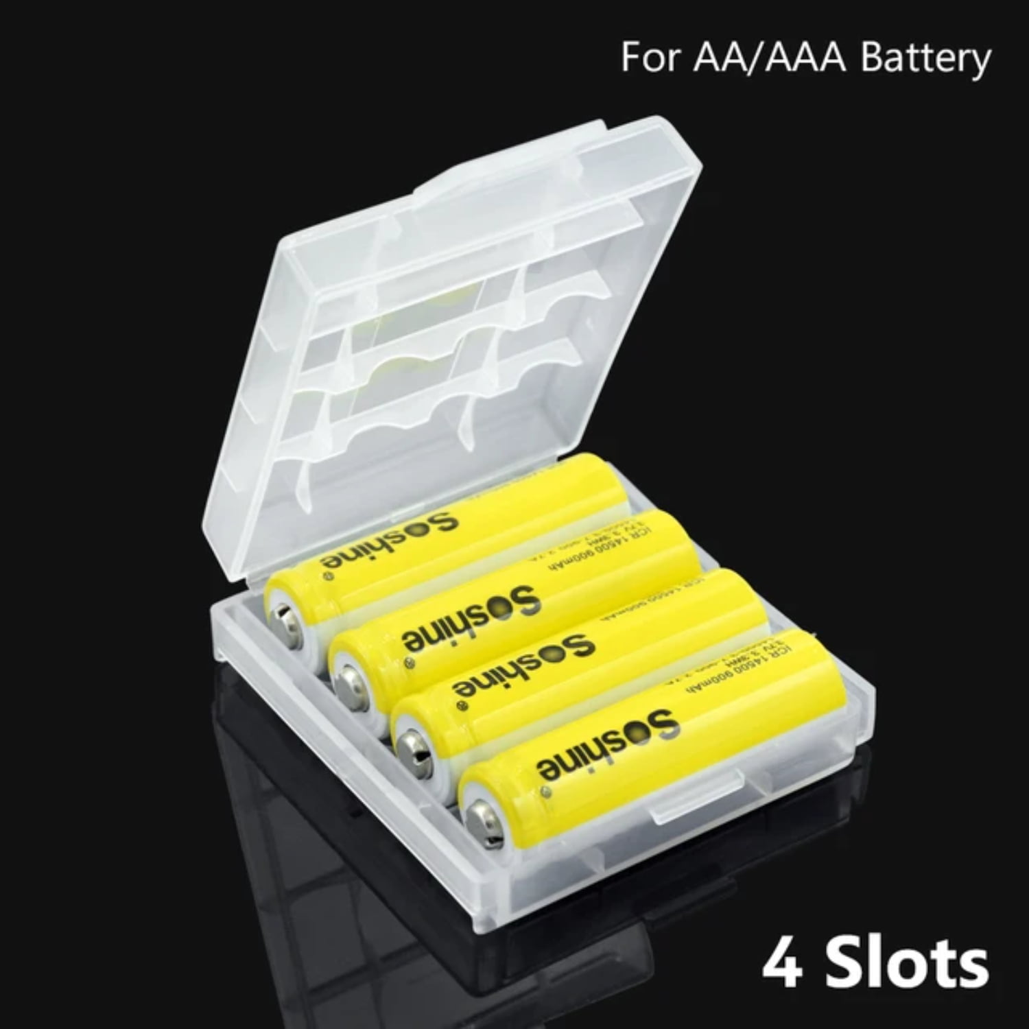 LNJLAN Semi-translucent Hard Plastic AA AAA Case Cover Holder AA / AAA ...