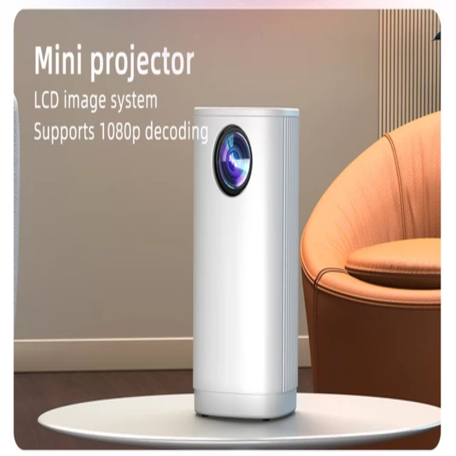 LNJLAN Smart Projector WIFI Mini Portable Theater Mobile Phone Same ...