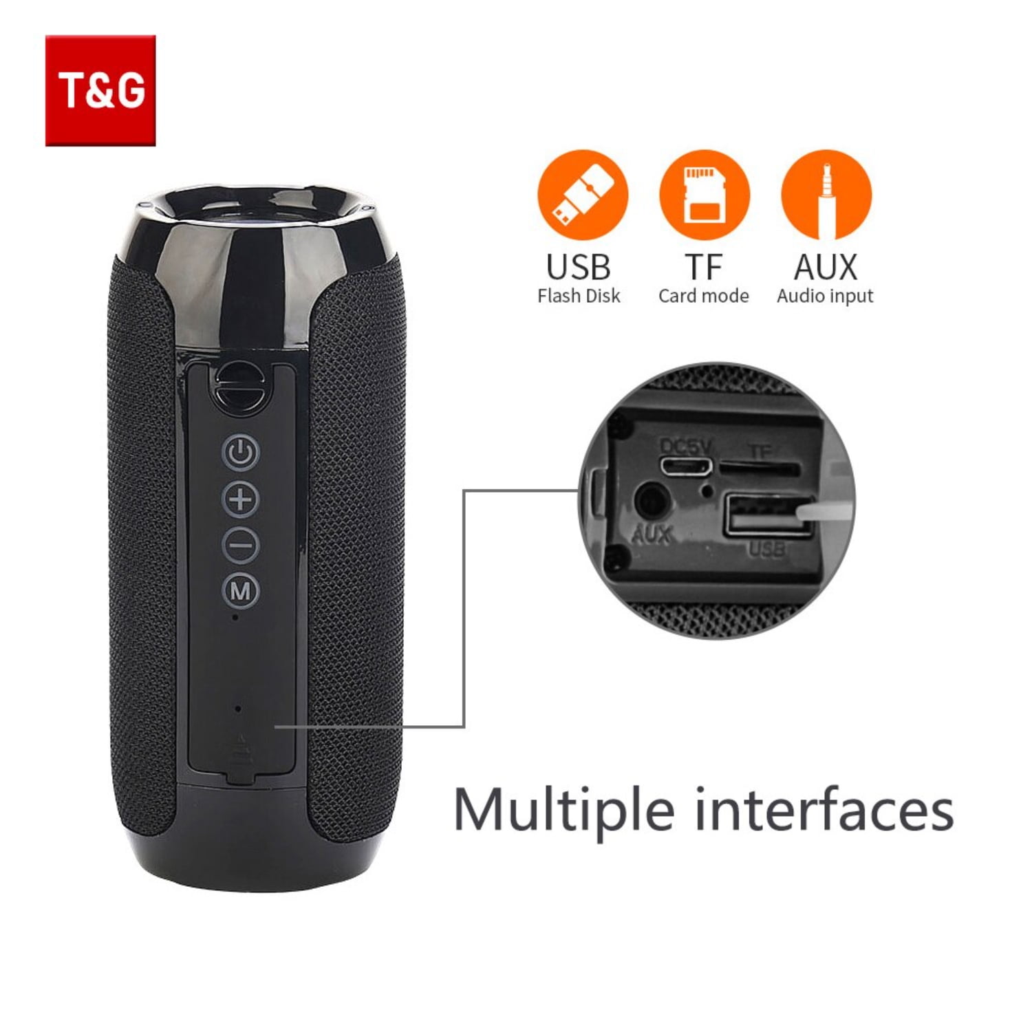 LNJLAN Speaker TG117 Bluetooth Portable Loudspeaker Outdoor TWS ...