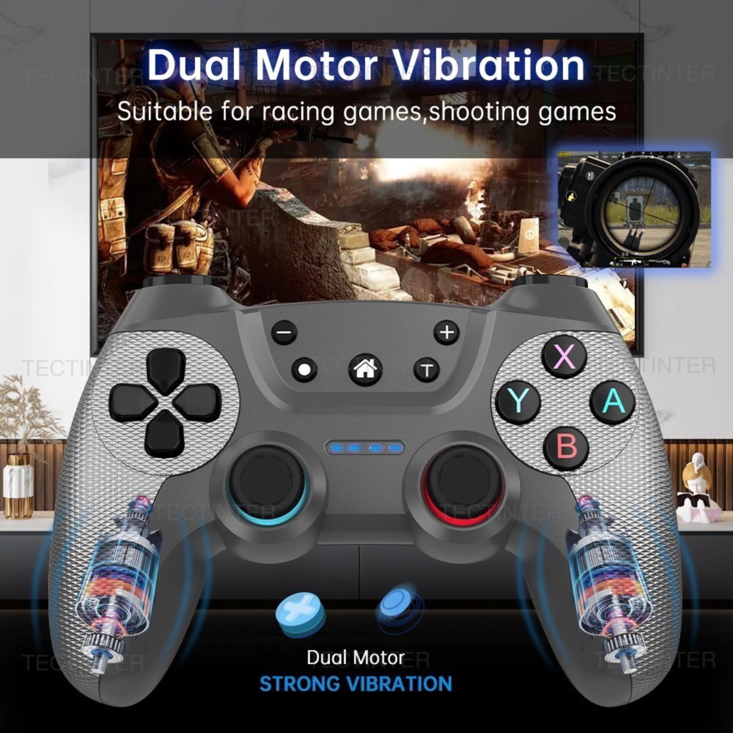 LNJLAN TECTINTER Support Bluetooth Wireless Controller Compatible ...