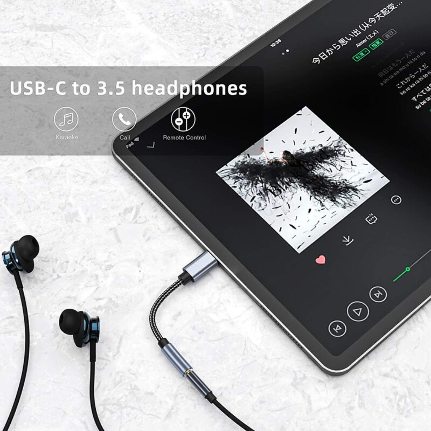 LNJLAN Type C To3.5mm Jack Converter 12cm Small And Portable Strong ...