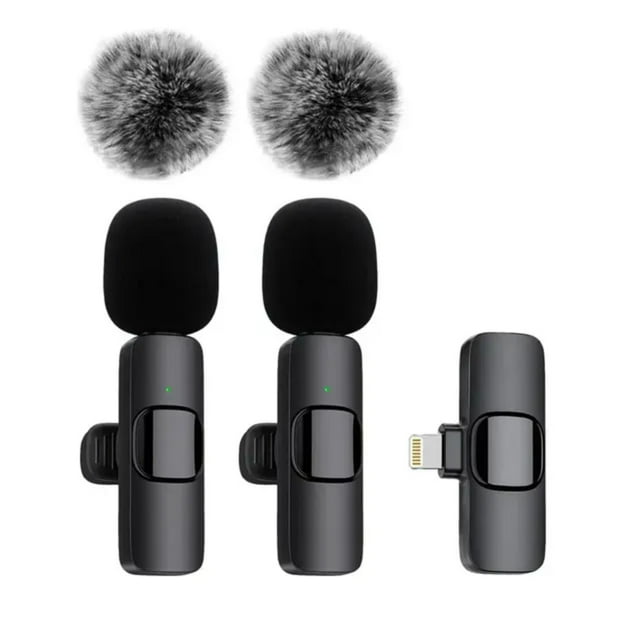LNJLAN Wireless Lavalier Microphone Audio Video Recording Mini Mic ...