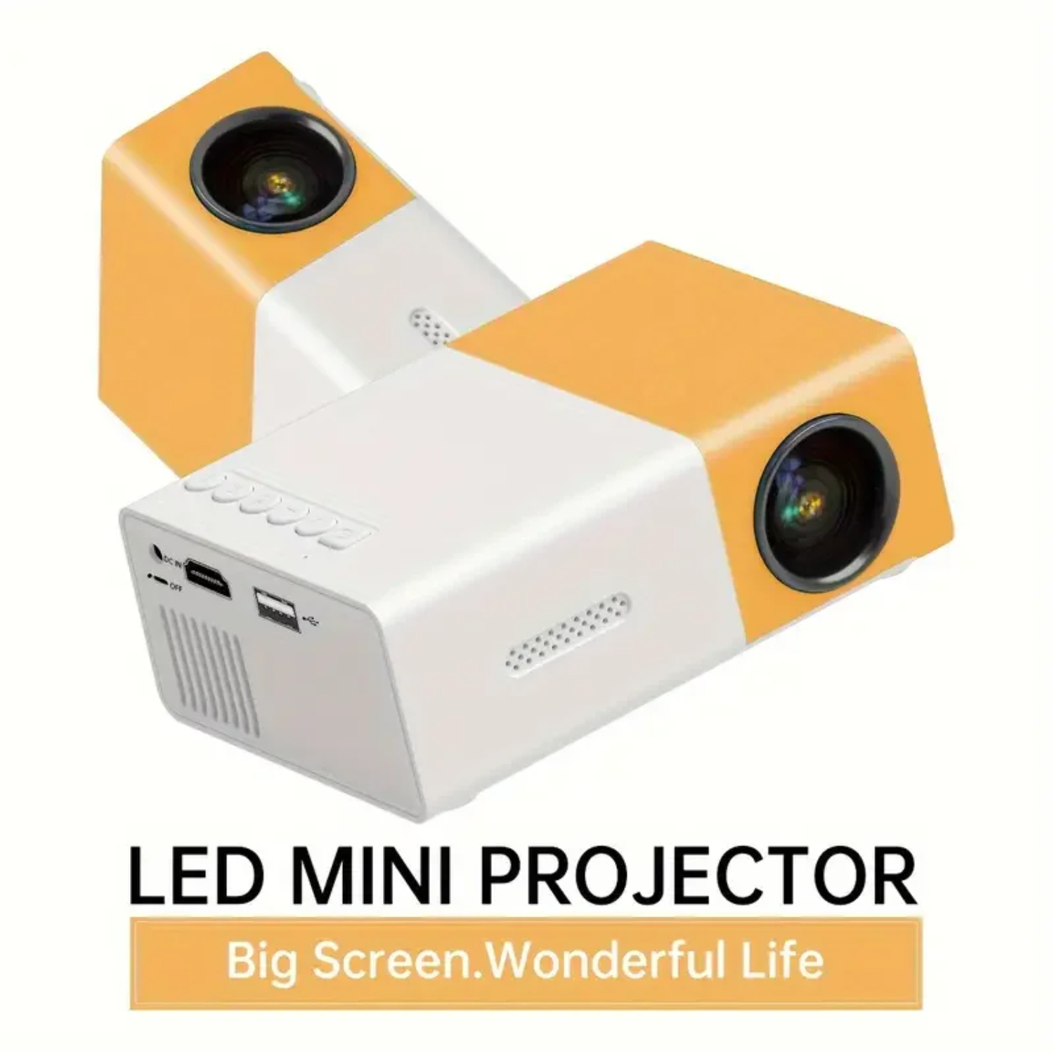 LNJLAN YG300 Mini projector HD portable projector LED plug-in mobile ...