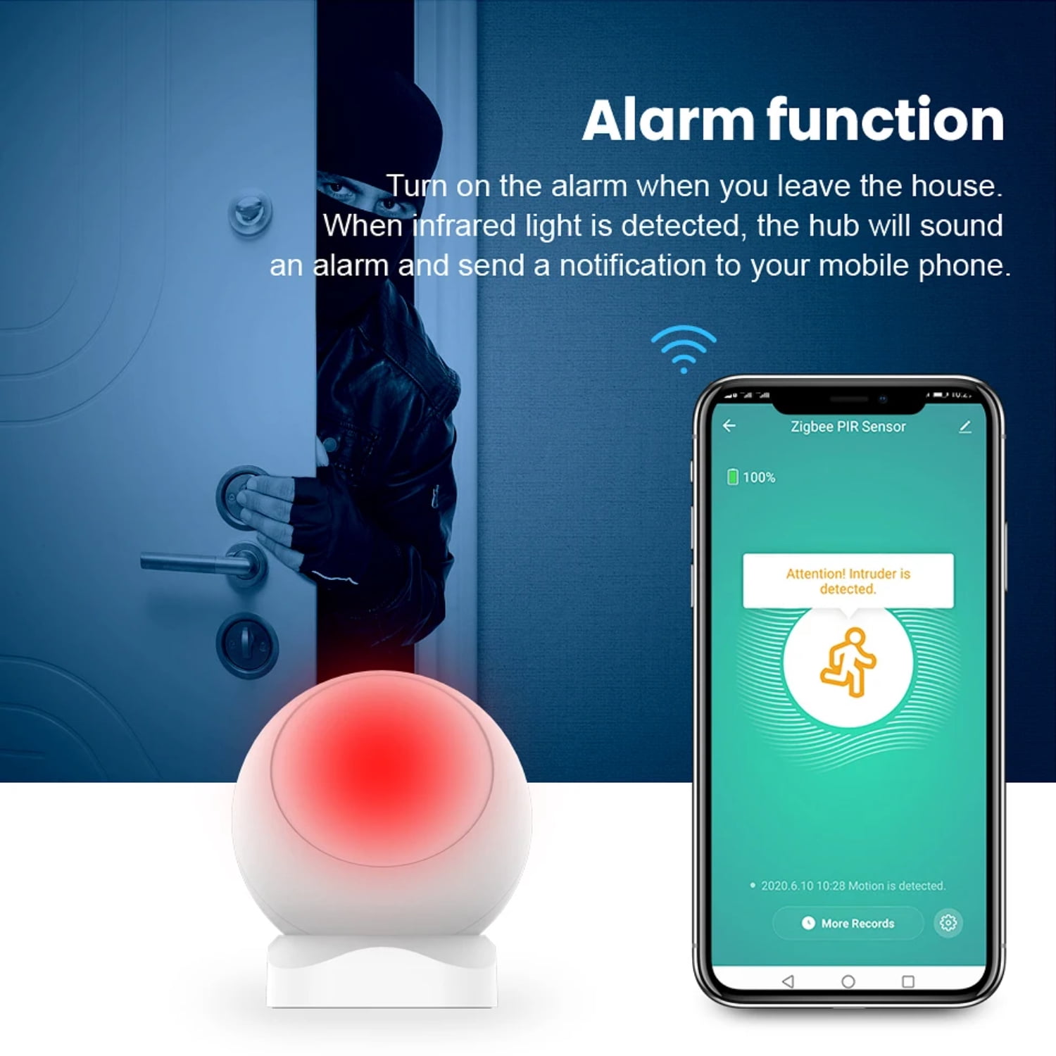 LNJLAN ZigBee PIR Motion Sensor Smart Human Body Infrared Detector ...
