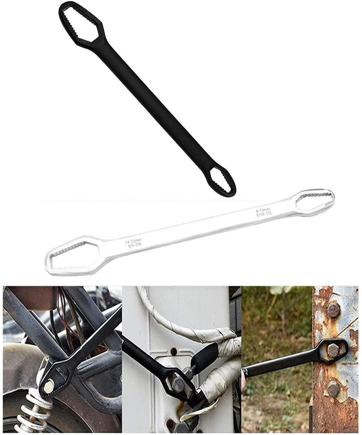 LNKOO 1Pcs Universal Double Ended Wrench, Double-Headed Self-Tightening ...