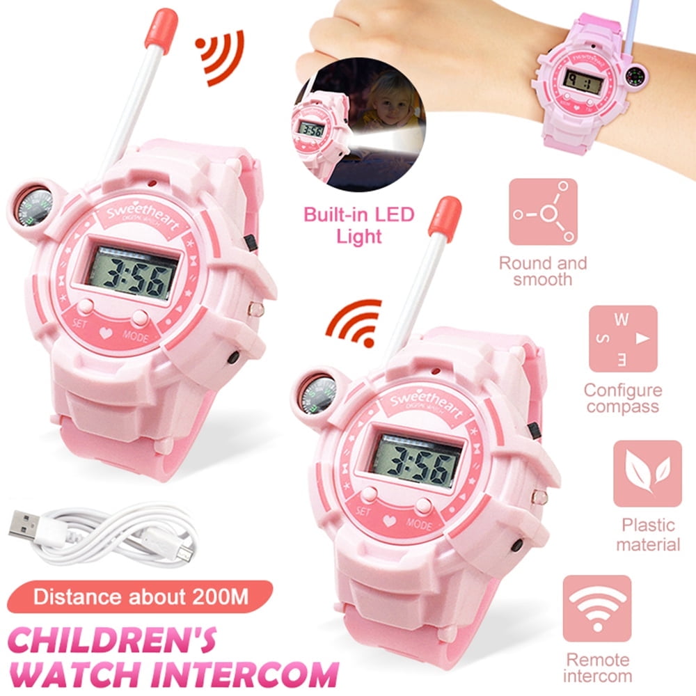 LNKOO 2-Pack Kids Walkie Talkies Watches Outdoor Toys Two-Way Radios ...