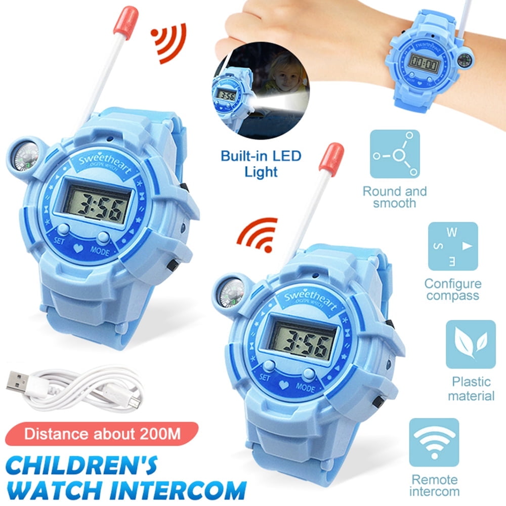 LNKOO 2-Pack Kids Walkie Talkies Watches Outdoor Toys Two-Way Radios ...