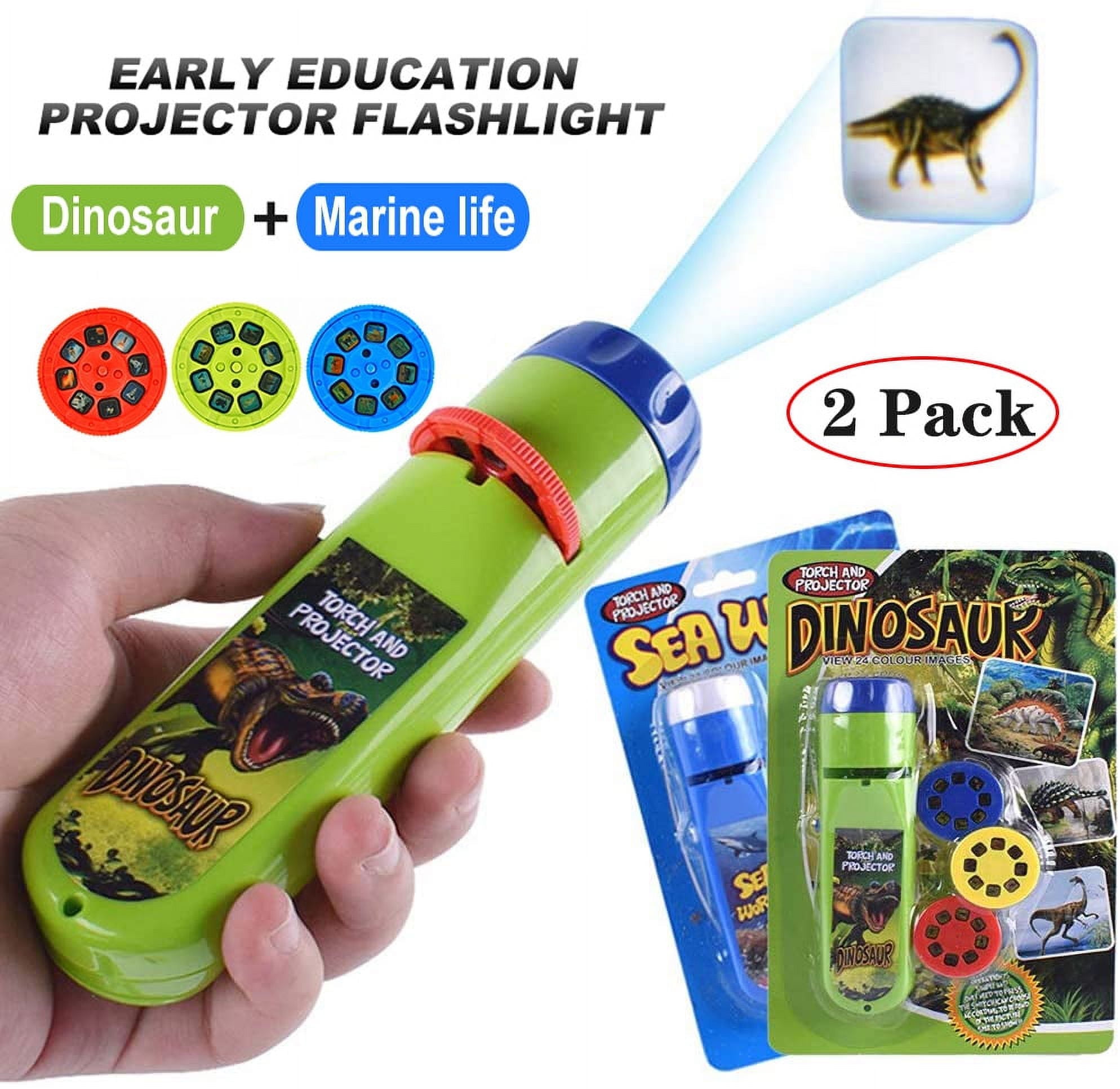 LNKOO 2 Set Torch Projector Projection Lighting Story Torches Light Toy ...