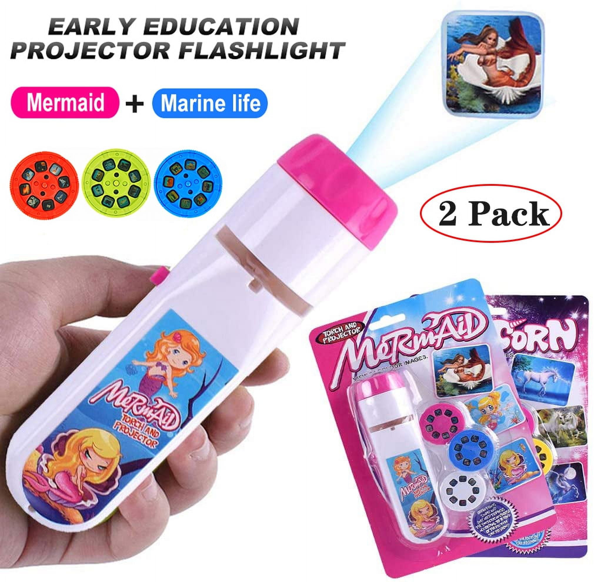 LNKOO 2 Set Torch Projector Projection Lighting Story Torches Light Toy ...