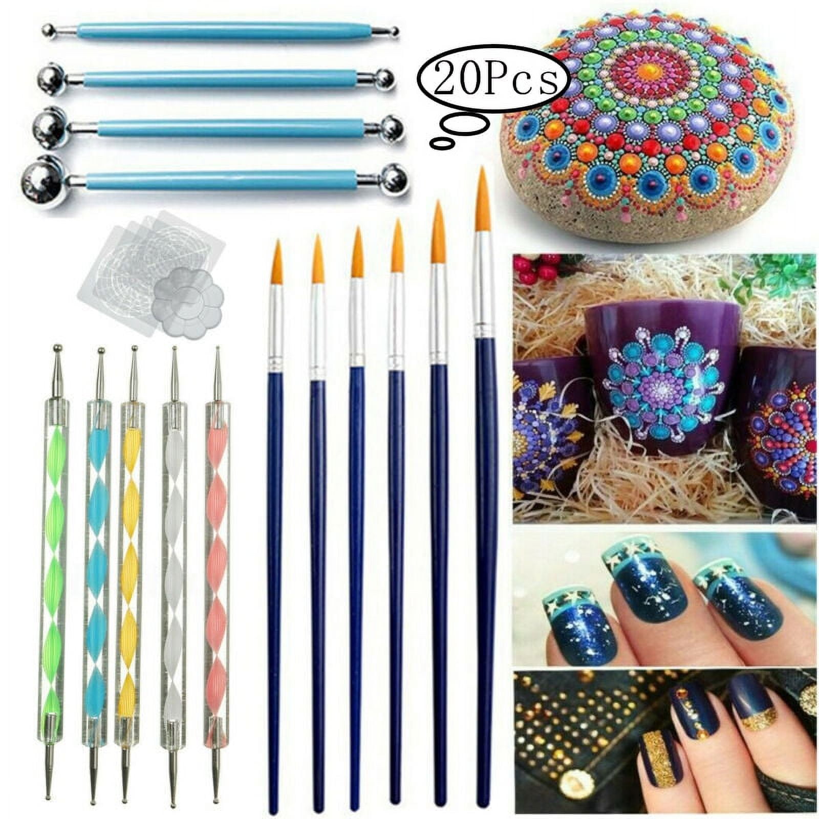 LNKOO 20 PCS Mandala Dotting Tools Kit, Mandala Painting Set with ...