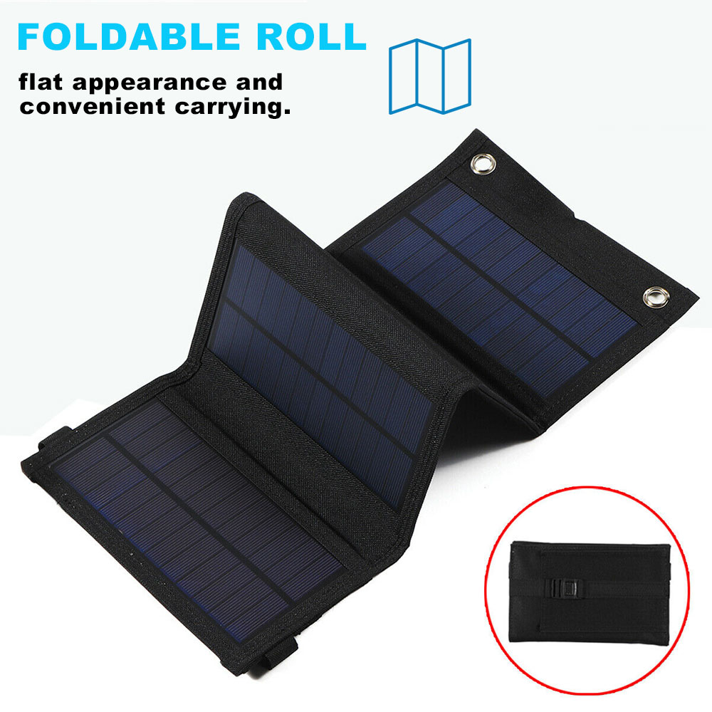 LNKOO 20W Outdoor Travel Mobile Solar Power Supply 5V Wild Solar ...