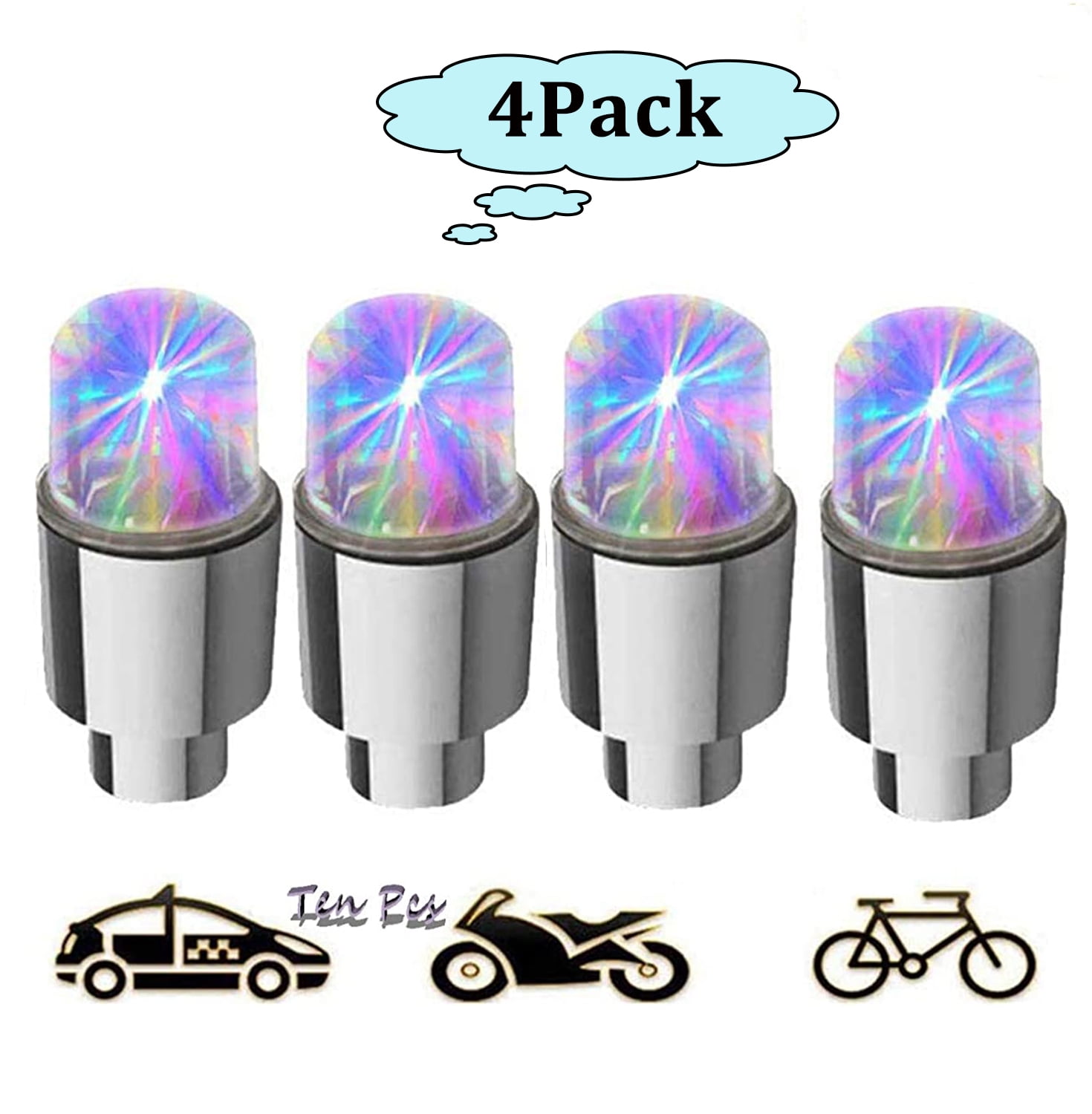 Lnkoo LED Tire Valve Cap Exterior Decorative Lights fits Cars ...