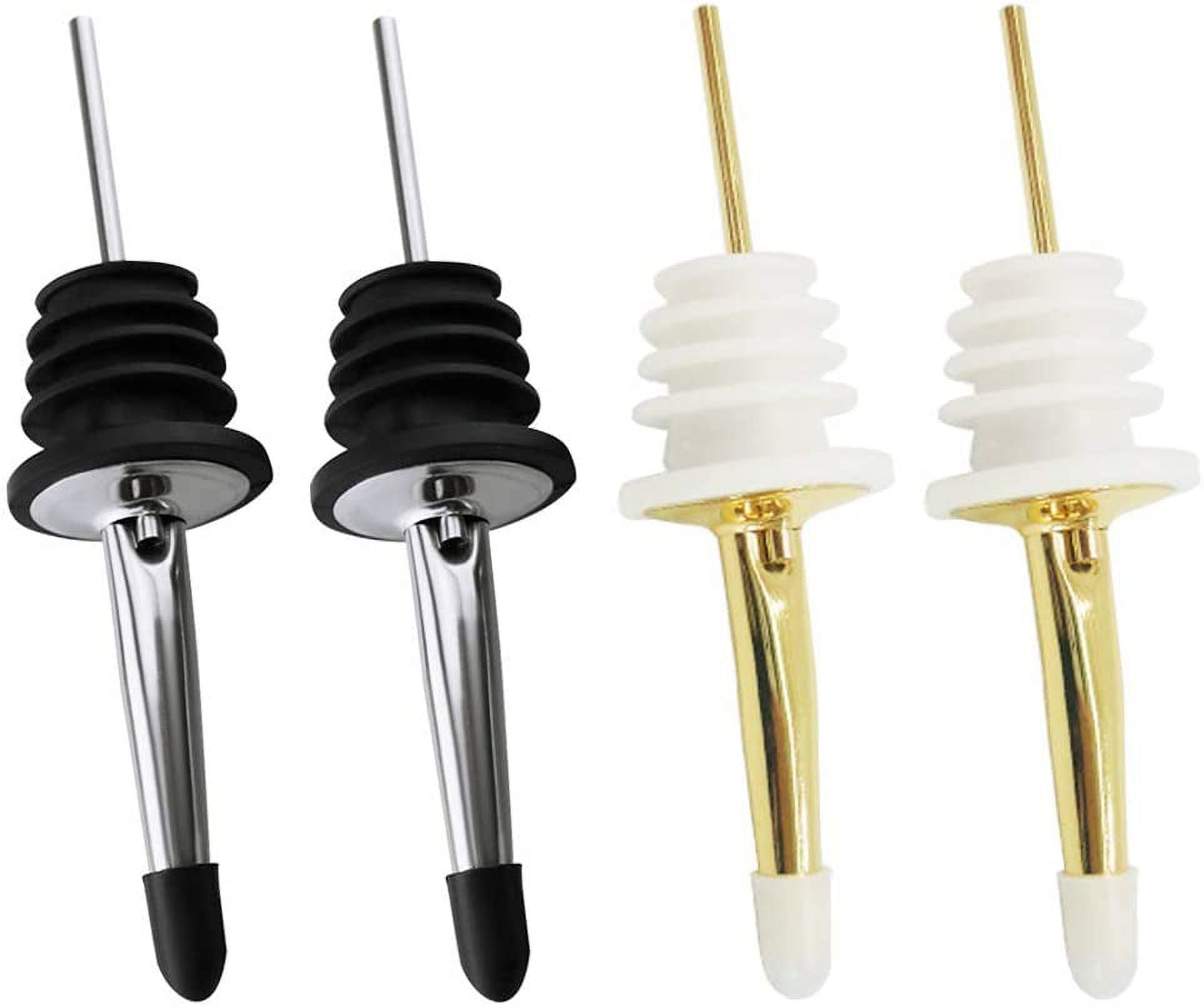 LNKOO 4 Pcs Oil Spout Liquor Pourers, Speed Pourer, Wine Bottle Stopper ...