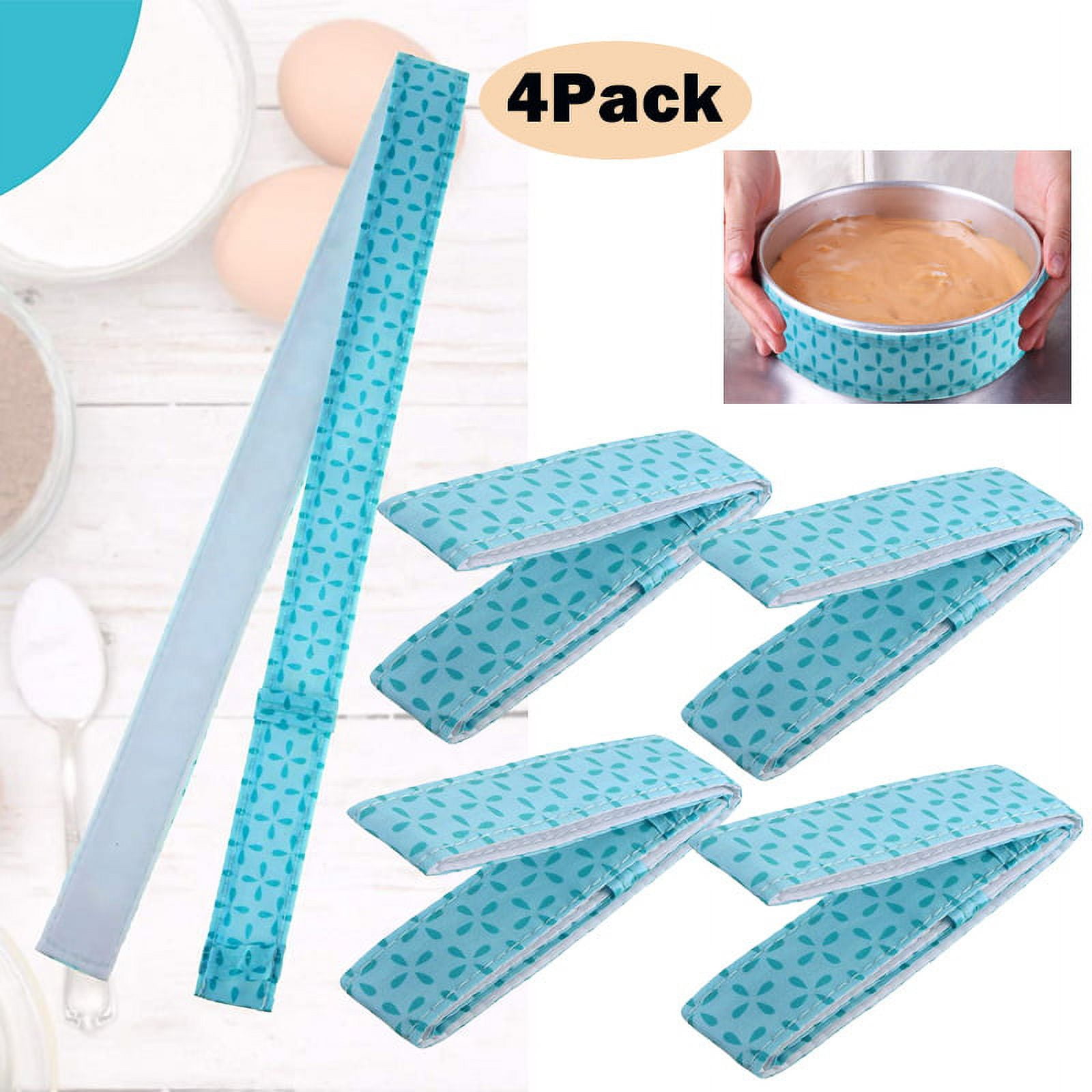 LNKOO 4-Piece Bake Even Strip,Cake Pan Strips,Super Absorbent Thick ...