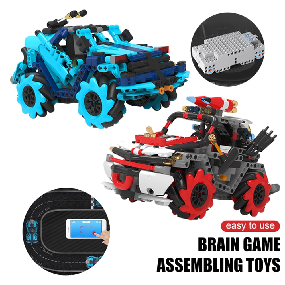 LNKOO 546Pcs Building Blocks RC Car STEM Toys, RC Racer Building Kit ...