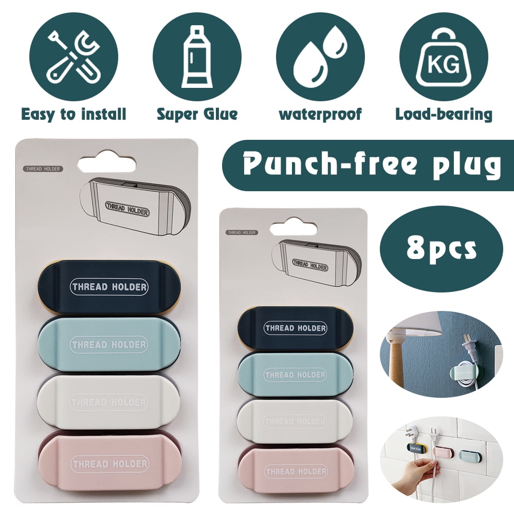 LNKOO 8 Pack Cable Clips, Cord Organizer Cable Management Self Adhesive ...