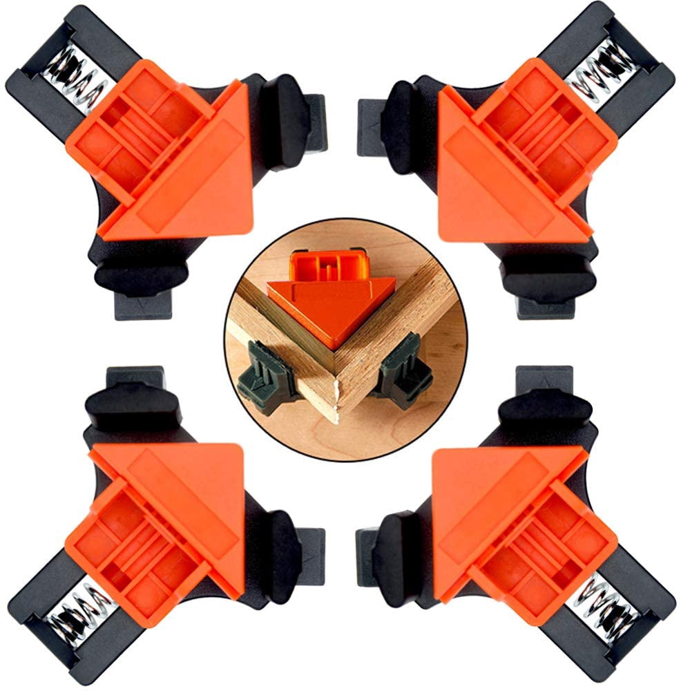 LNKOO 90 Degree Corner Clamp, 4PCS Adjustable Single Handle Spring ...
