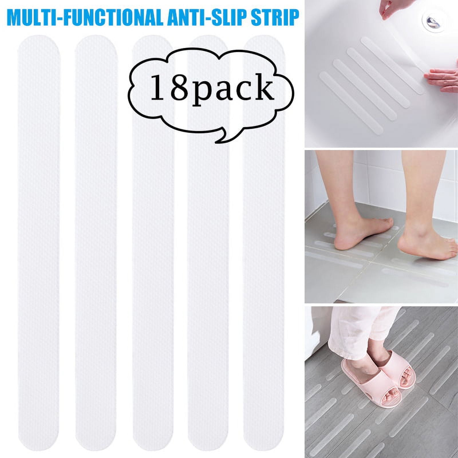 LNKOO Adhesive Bath Safety Treads Adds Non-Slip Traction to Tubs ...
