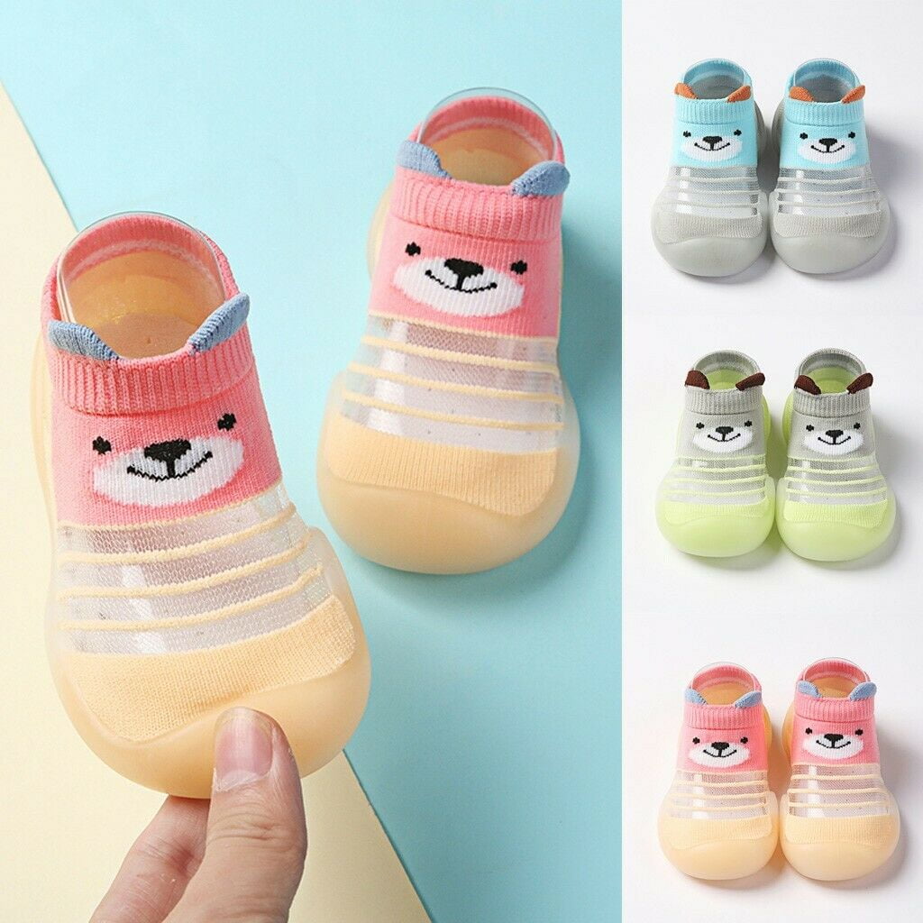 LNKOO Baby Boy Girls Toddlers Socks Shoes Rubber Sole Non-Skid Indoor ...