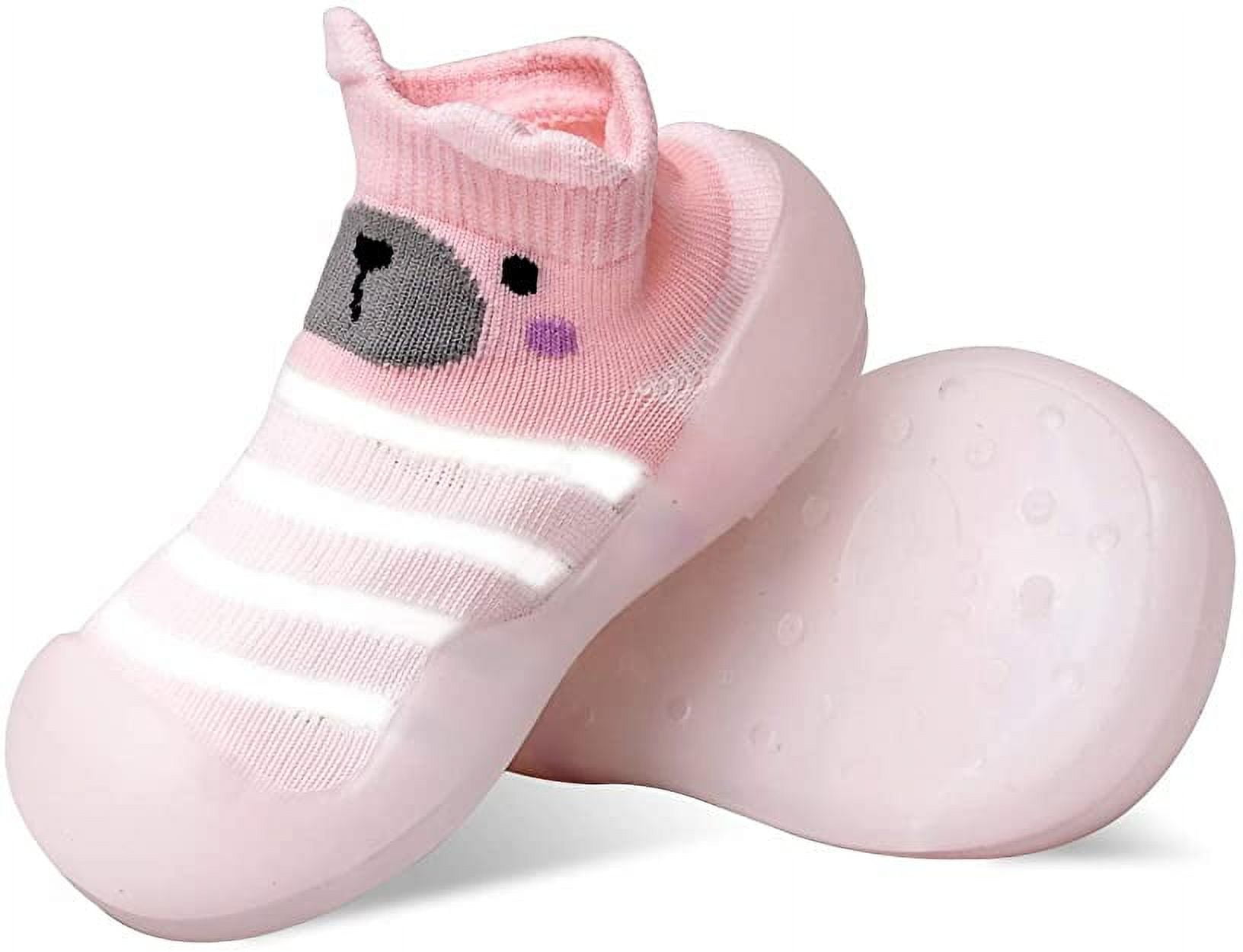 LNKOO Baby Boy Girls Toddlers Socks Shoes Rubber Sole Non-Skid Indoor ...