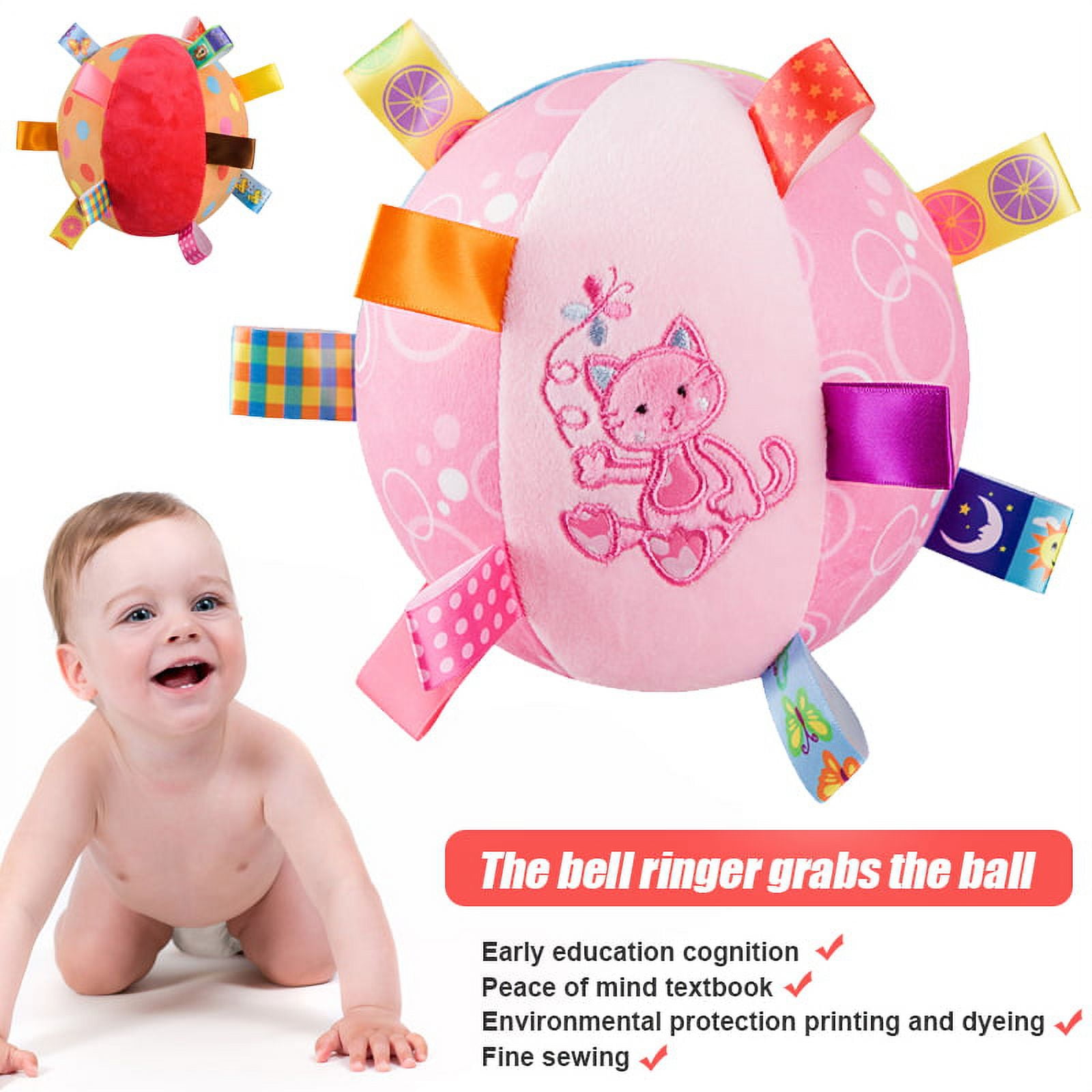 LNKOO Baby Soft Rattles Shaker , Infant Developmental Hand Grip Baby ...