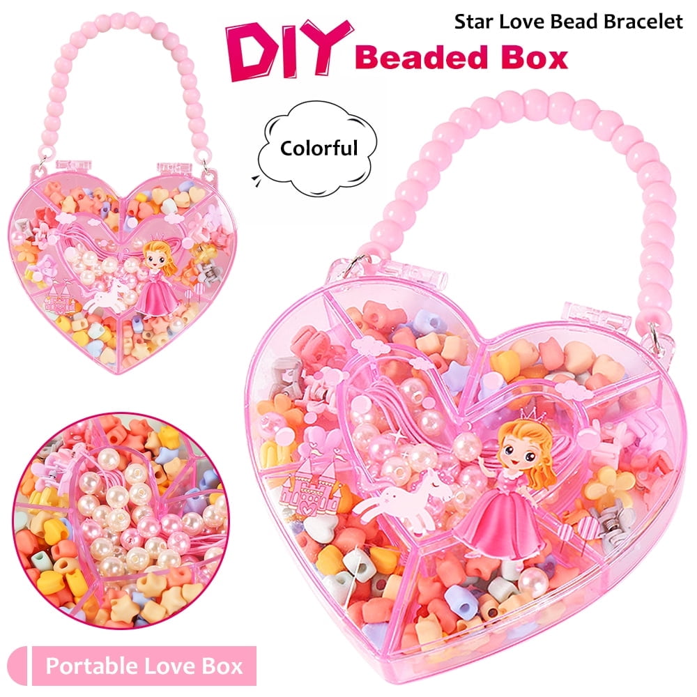 LNKOO Craft Beads Storage Box for Girls Toys - Kids Jewelry Making Kit ...