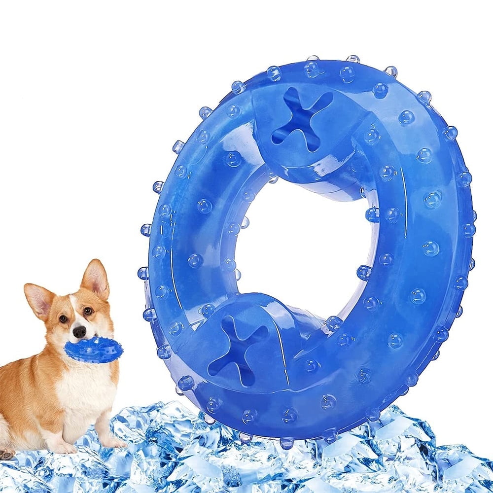 LNKOO Dog Chew Toys Cooling Freeze Puppy Teething Rings Arctic Durable ...